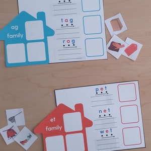 CVC Word Mats Printable- Tap, Blend, Read, Write and Match Activity ...