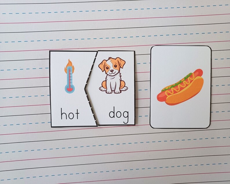 Compound Words Printable Puzzle | 1st & 2nd Grade, Task Cards for ELA ...