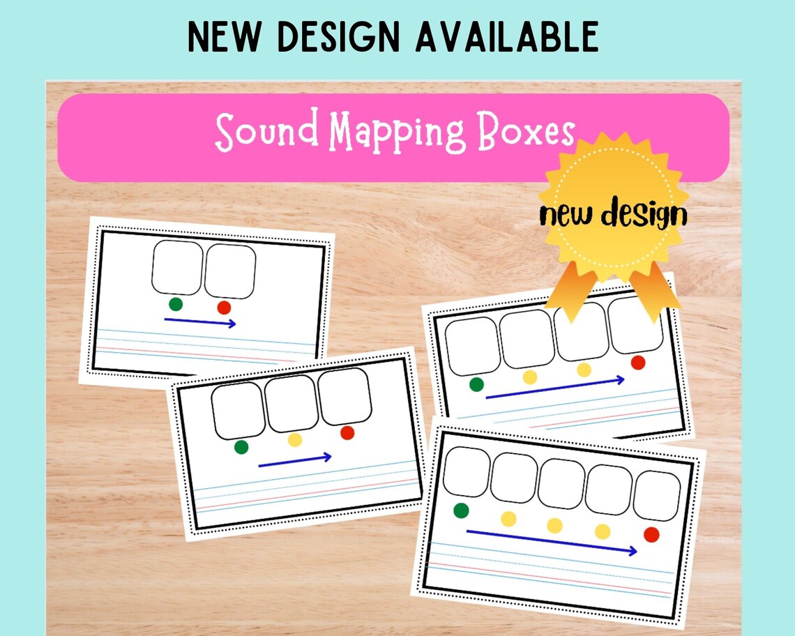 Sound Boxes/word Mapping Cards: Phonics, Kindergarten, 1st Grade, Sound ...