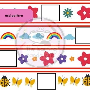 Sequencing and Pattern Printable- Sprint Theme for Toddler, Preschool ...