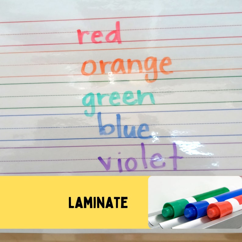 Printable Kid's Handwriting Paper-rainbow Lined Paper for Preschool and ...