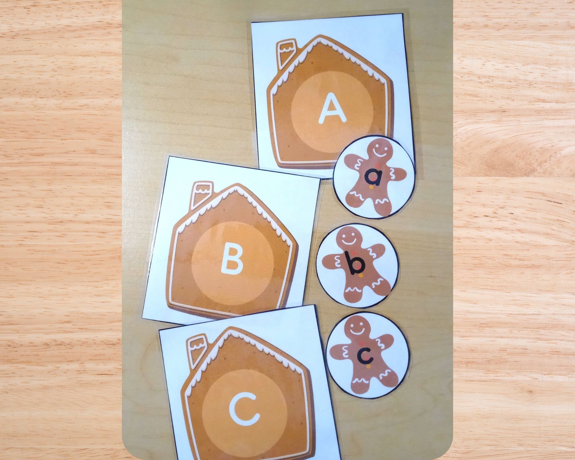 Printable Uppercase-lowercase Gingerbread Match- for Preschool and ...