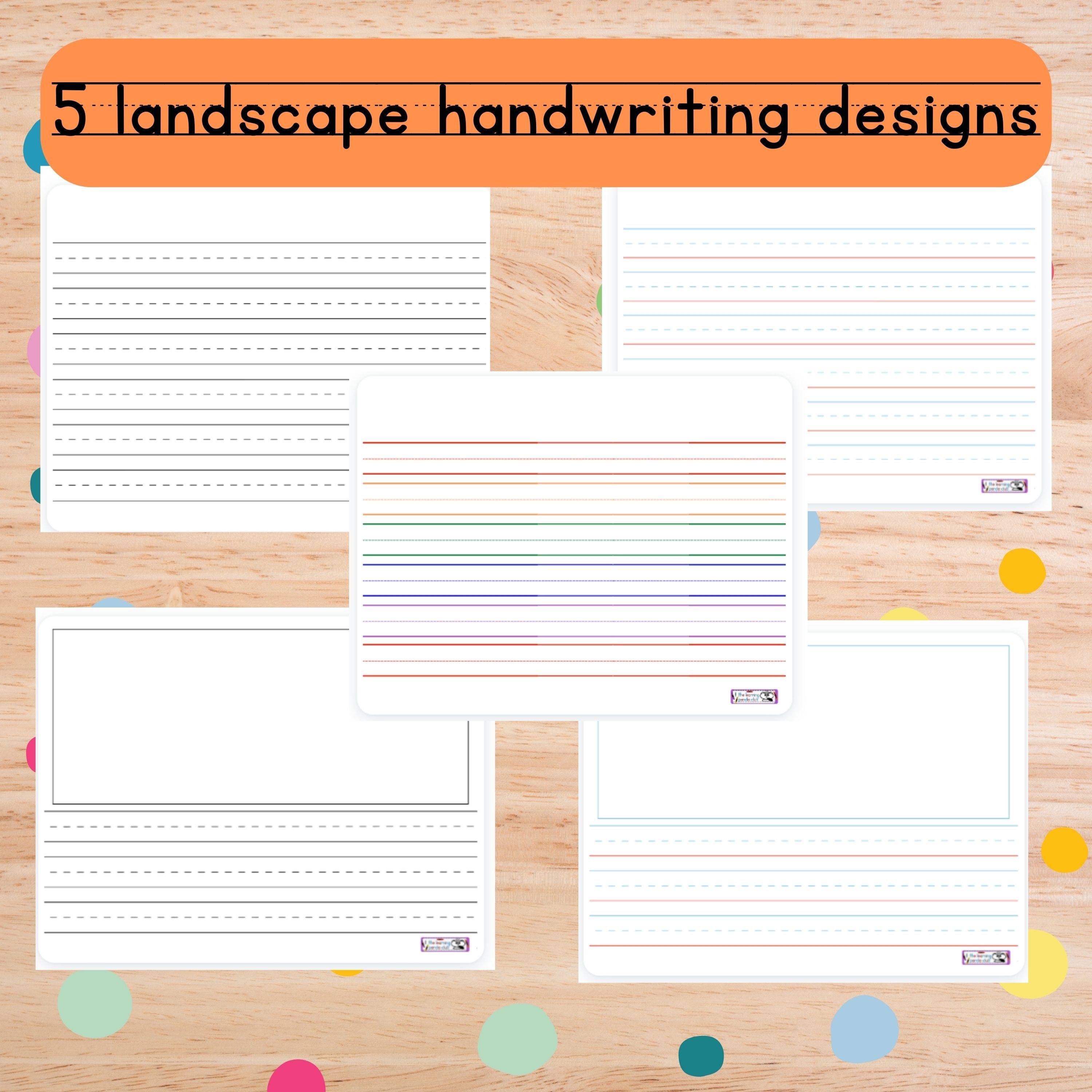 Printable Handwriting Paper for Preschool, Kindergarten, and 1st Grade ...