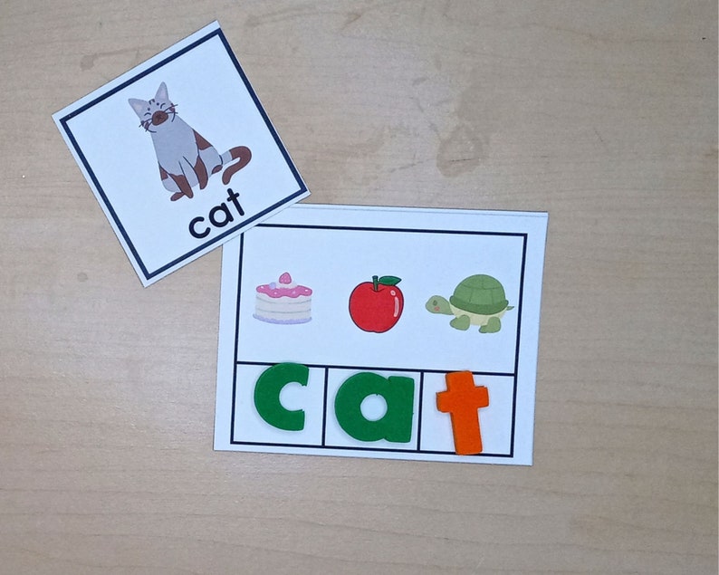 CVC Letter Sound Puzzle-printable Matching Game Learning to Read ...