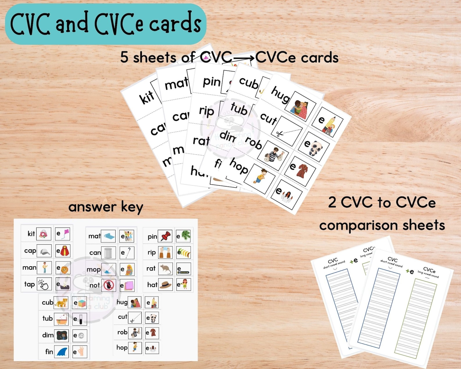 CVC and Cvce Printable Phonics Bundle- for Kindergarten and 1st Grade ...