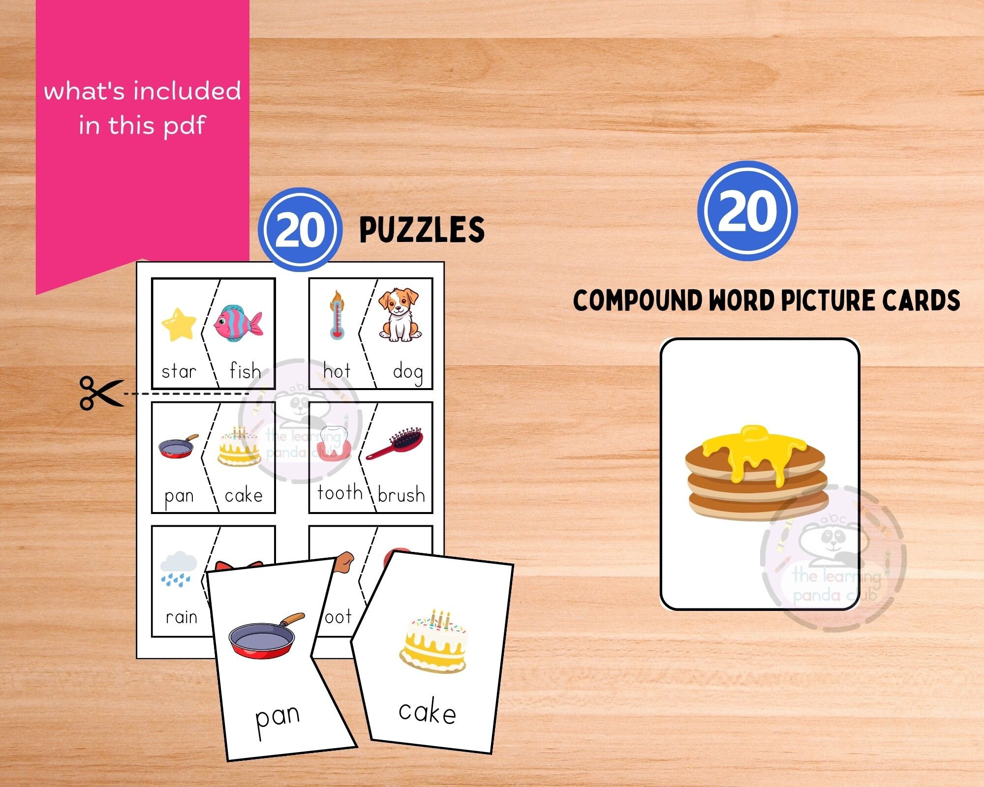 Compound Words Printable Puzzle | 1st & 2nd Grade, Task Cards for ELA ...