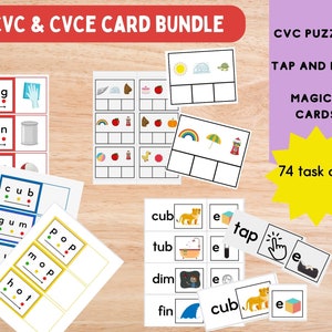 CVC and Cvce Printable Phonics Bundle- for Kindergarten and 1st Grade ...