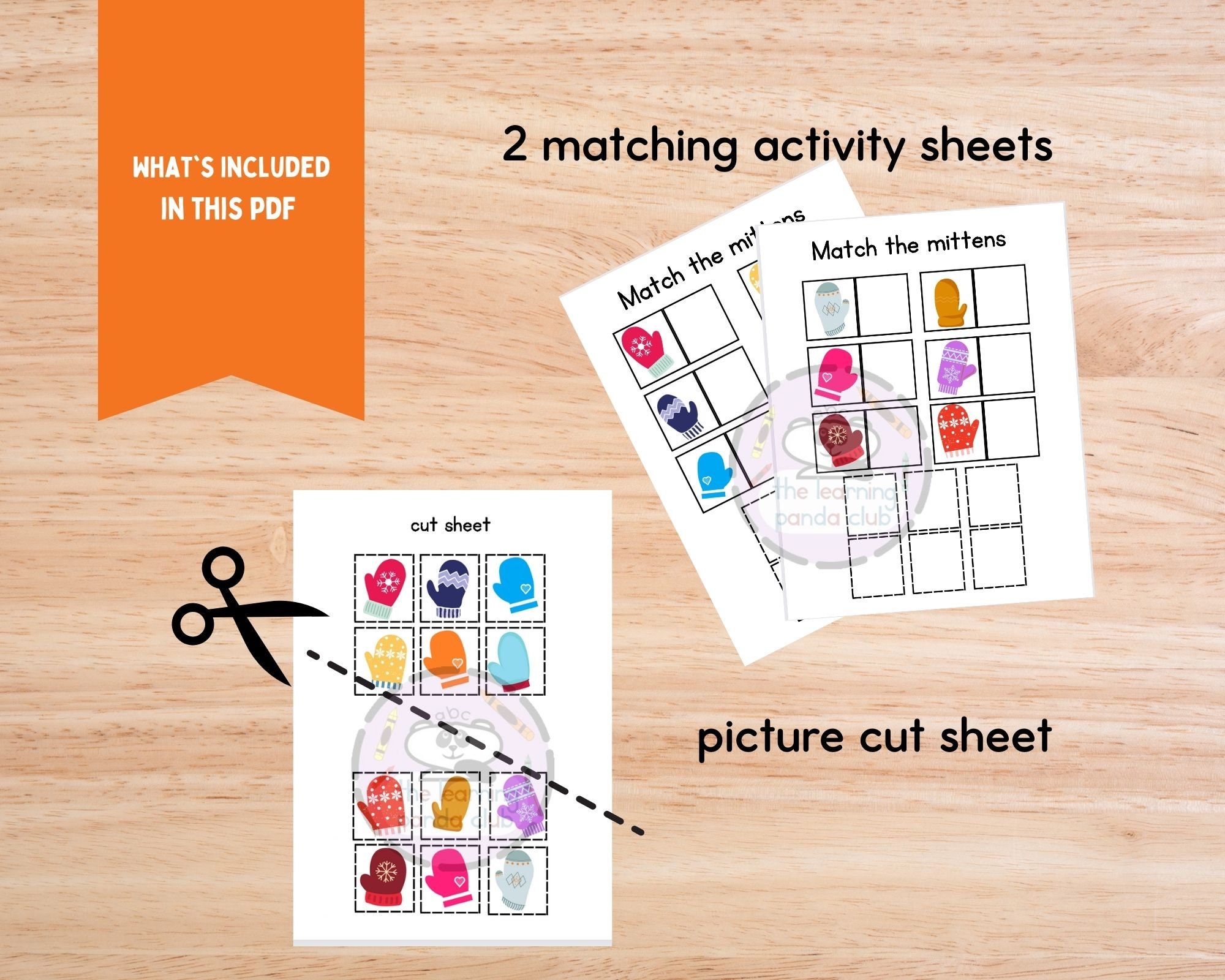 Matching Activity for Preschool and Kindergarten- Mitten Theme ...
