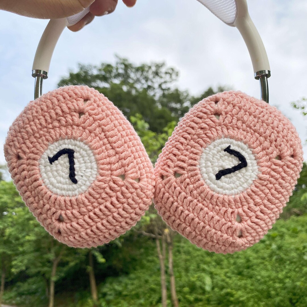 Crochet Airpods Max Covers,airpods Max Cover,black 8 Design,sony XM4 ...