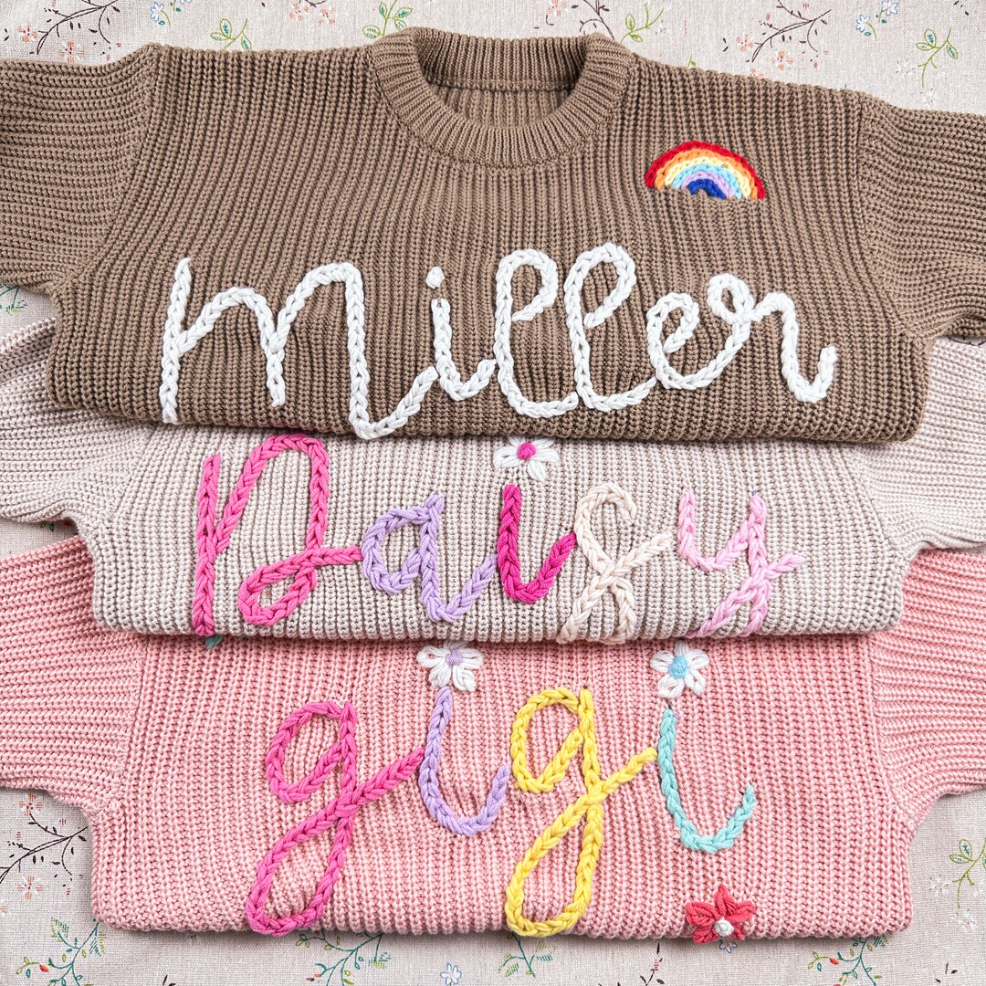 Personalized Baby Sweater, Knit Baby Sweater,newborn Sweater,chunky ...