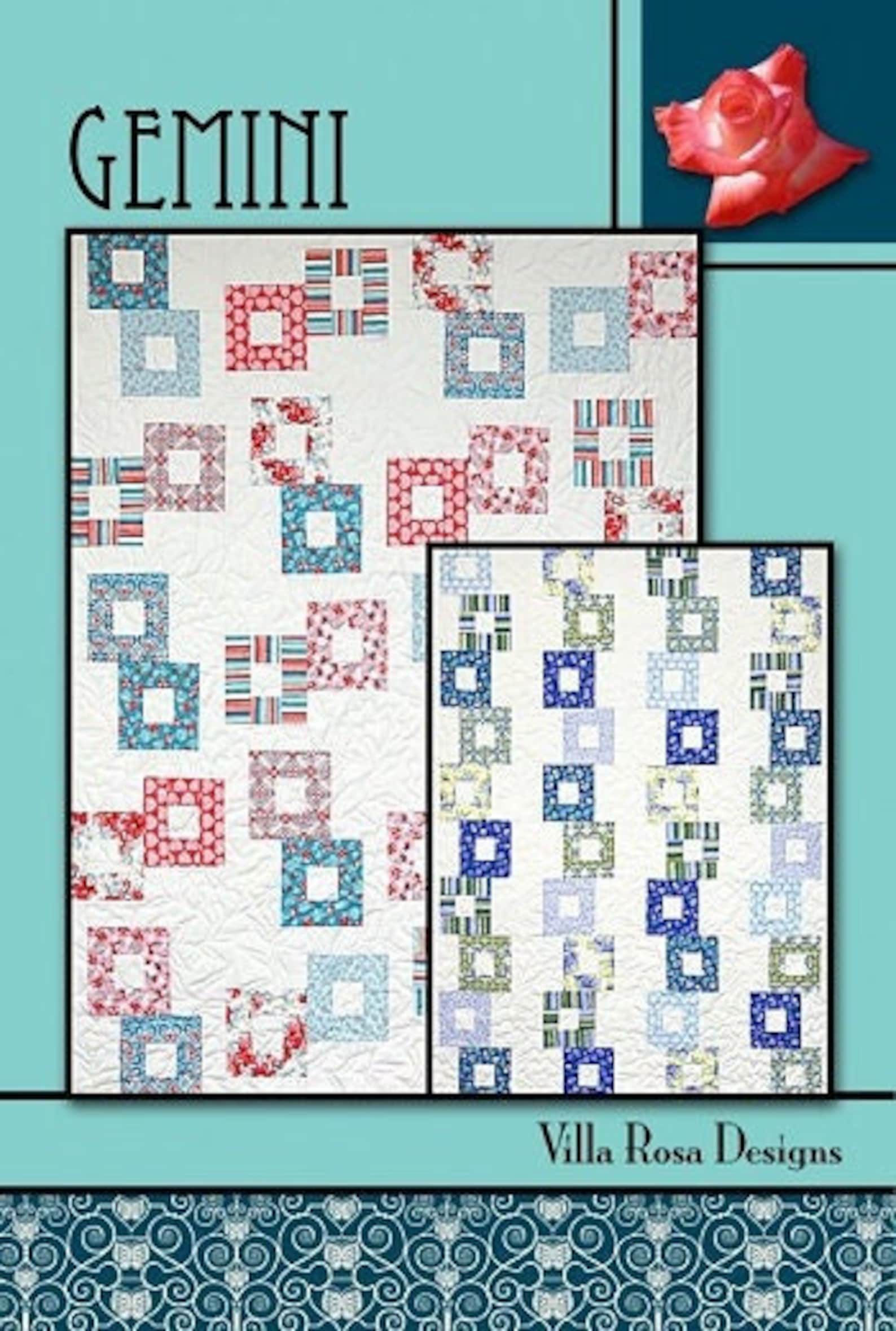 Villa Rosa Gemini Quilt Pattern Card - Etsy
