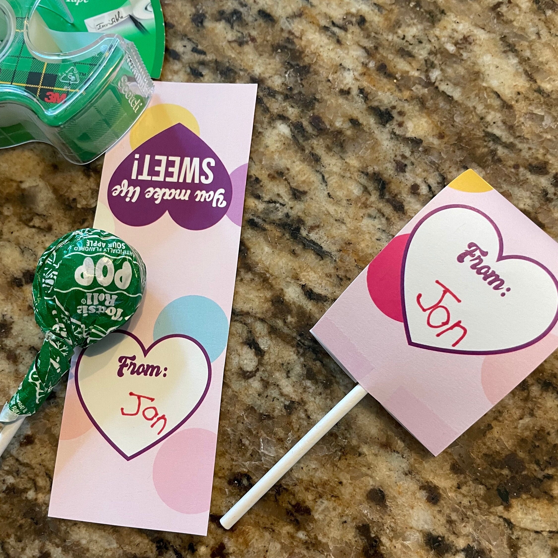 Cute Printable Lollipop Valentine, Valentine's Day Candy Exchange ...