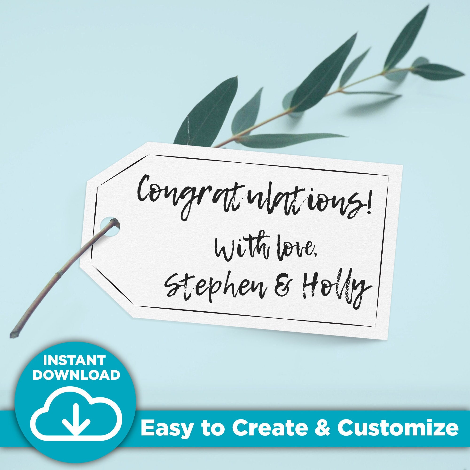 Cute Printable Tags, Simple Hang Tag, Gift Tag, Birthday Present ...