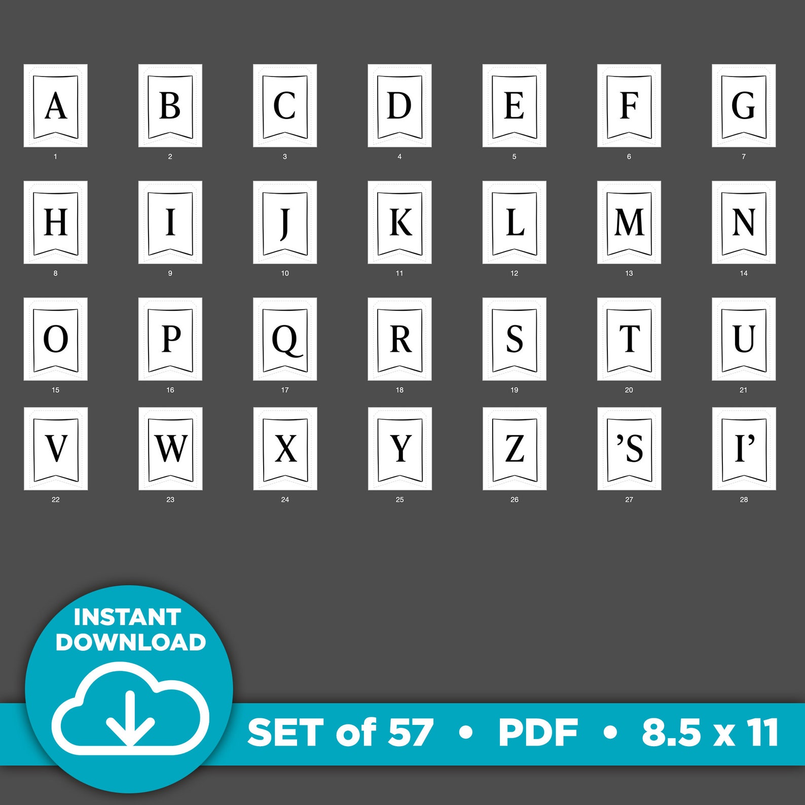 Cute Printable Banner Birthday Party Shower Decoration - Etsy