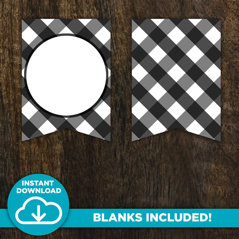 Buffalo Plaid Printable Banner, Christmas, Thanksgiving Fall Decor ...