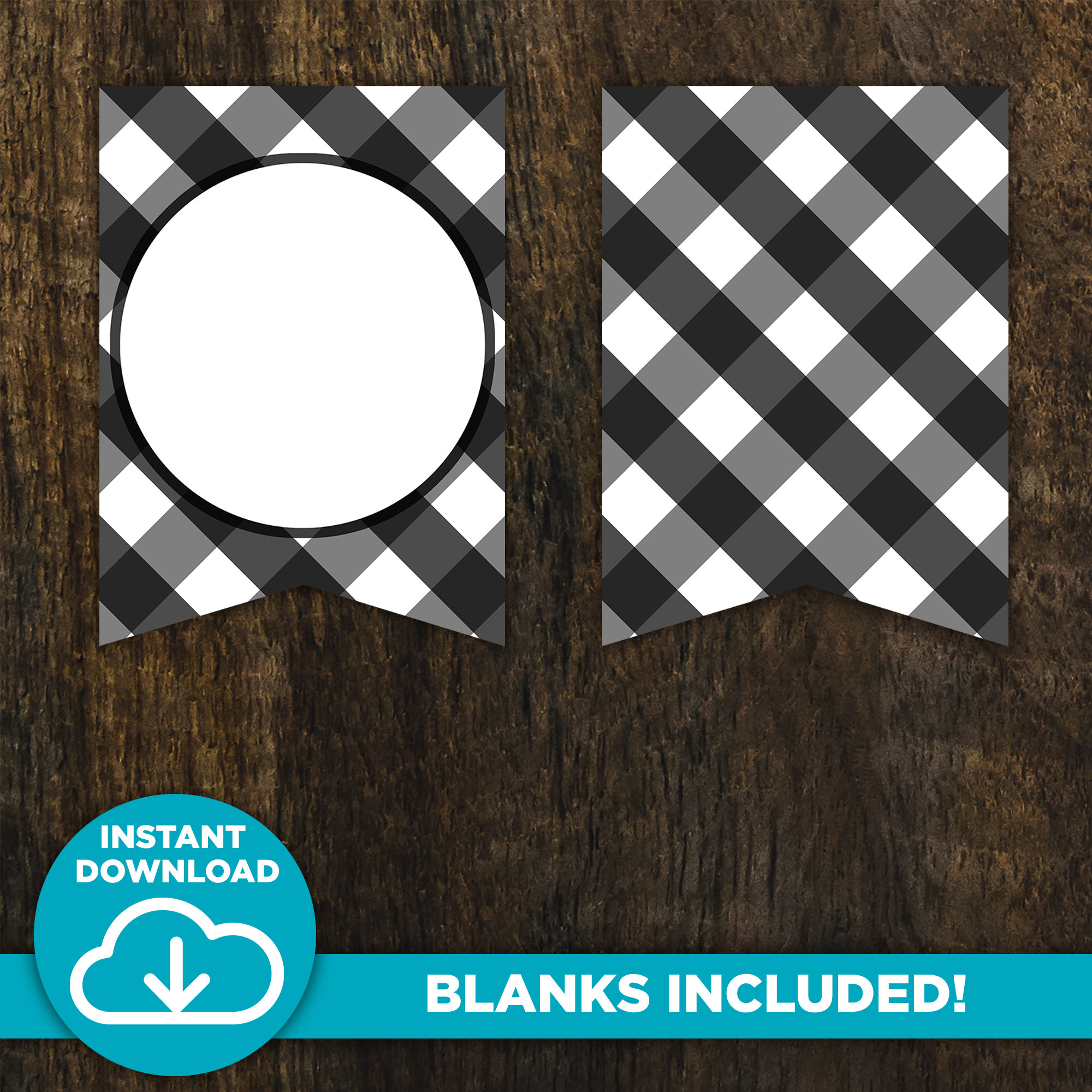 Buffalo Plaid Printable Banner, Christmas, Thanksgiving Fall Decor ...
