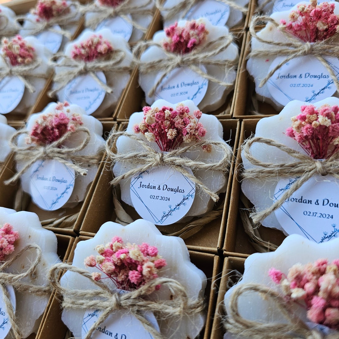 Elegant Floral Mini Soaps - Personalized Mini Soap Favors - Custom ...