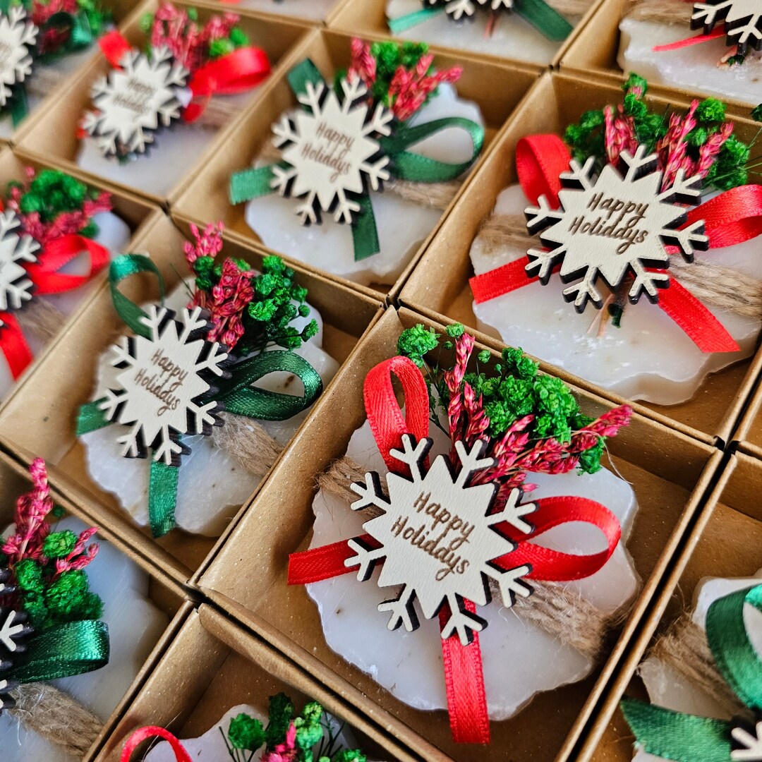 Personalized Christmas Party Favors for Guests, Christmas Scent Soap ...