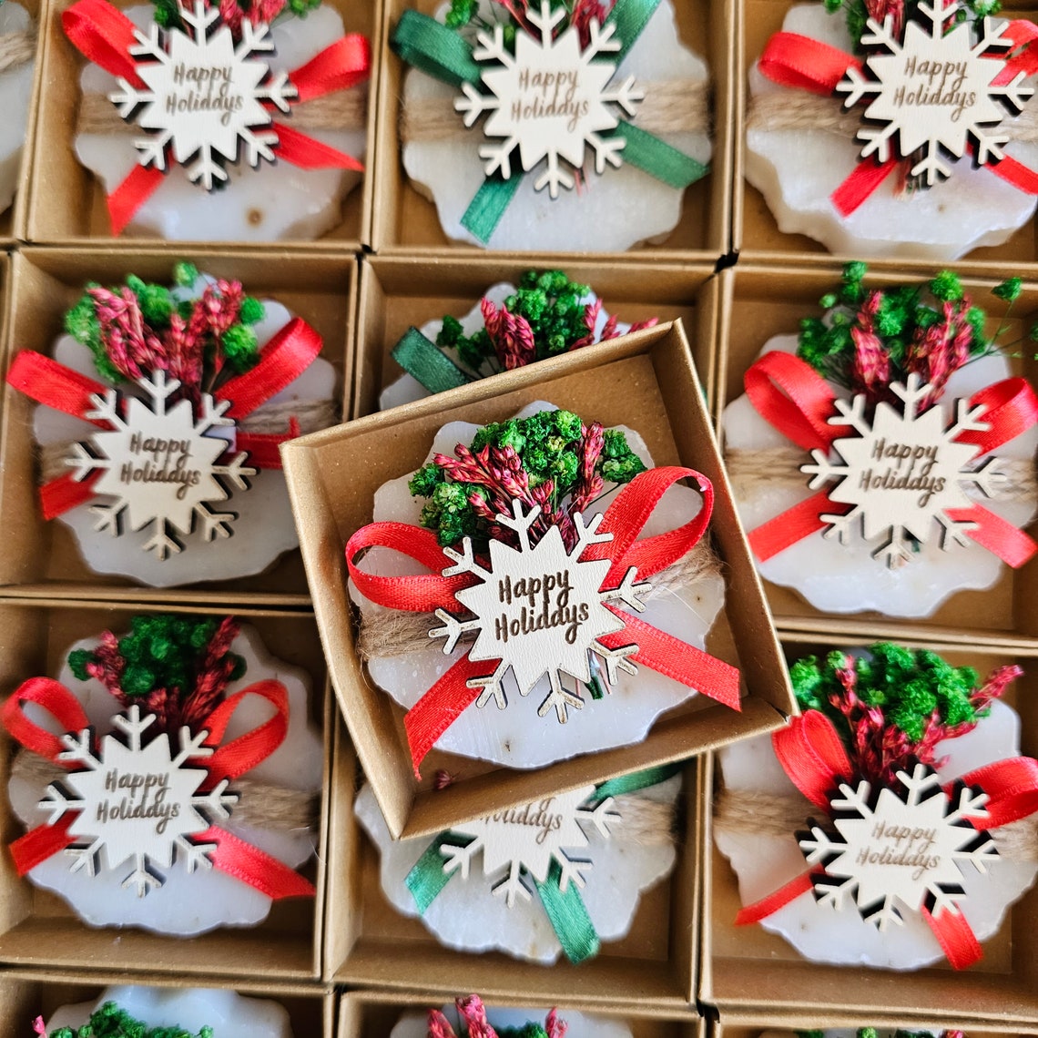 Personalized Christmas Party Favors for Guests, Christmas Scent Soap ...