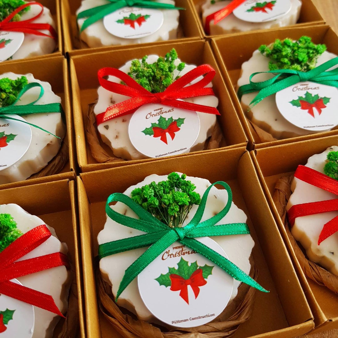 Holiday Soap Favors Bulk, Christmas Giveaways Soaps, Personalized ...