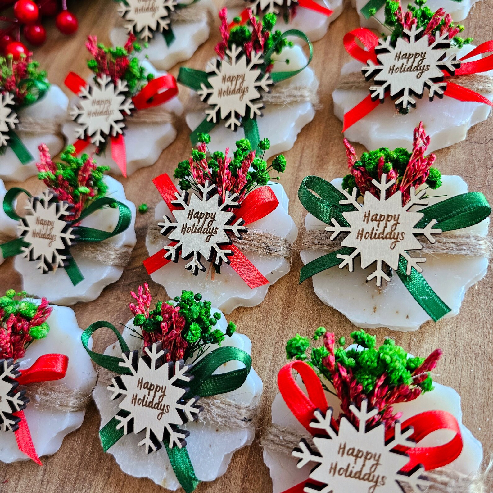Personalized Christmas Party Favors for Guests, Christmas Scent Soap ...