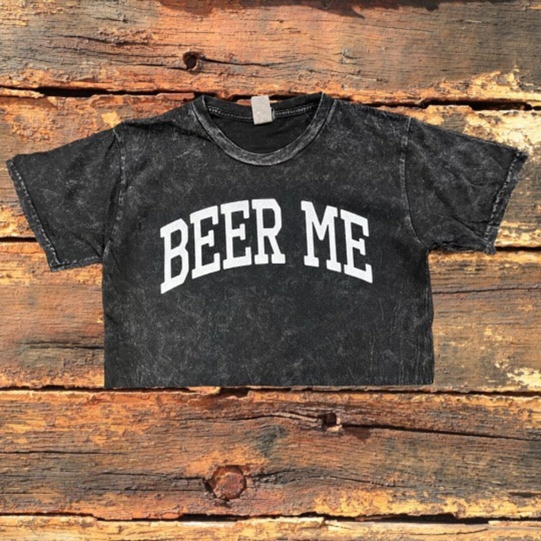 Beer Me Vintage Wash Crop Top - Retro Beer Lover's Crop Top - Etsy