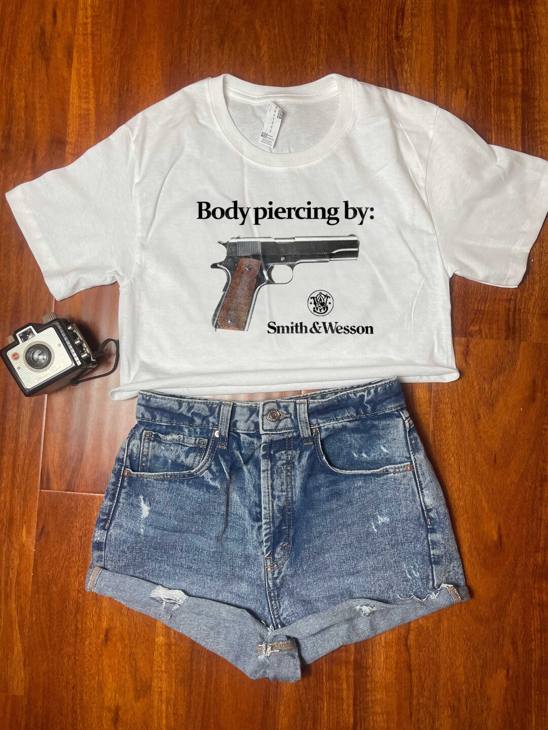 Body Piercing by Smith and Wesson Crop Top - Etsy UK
