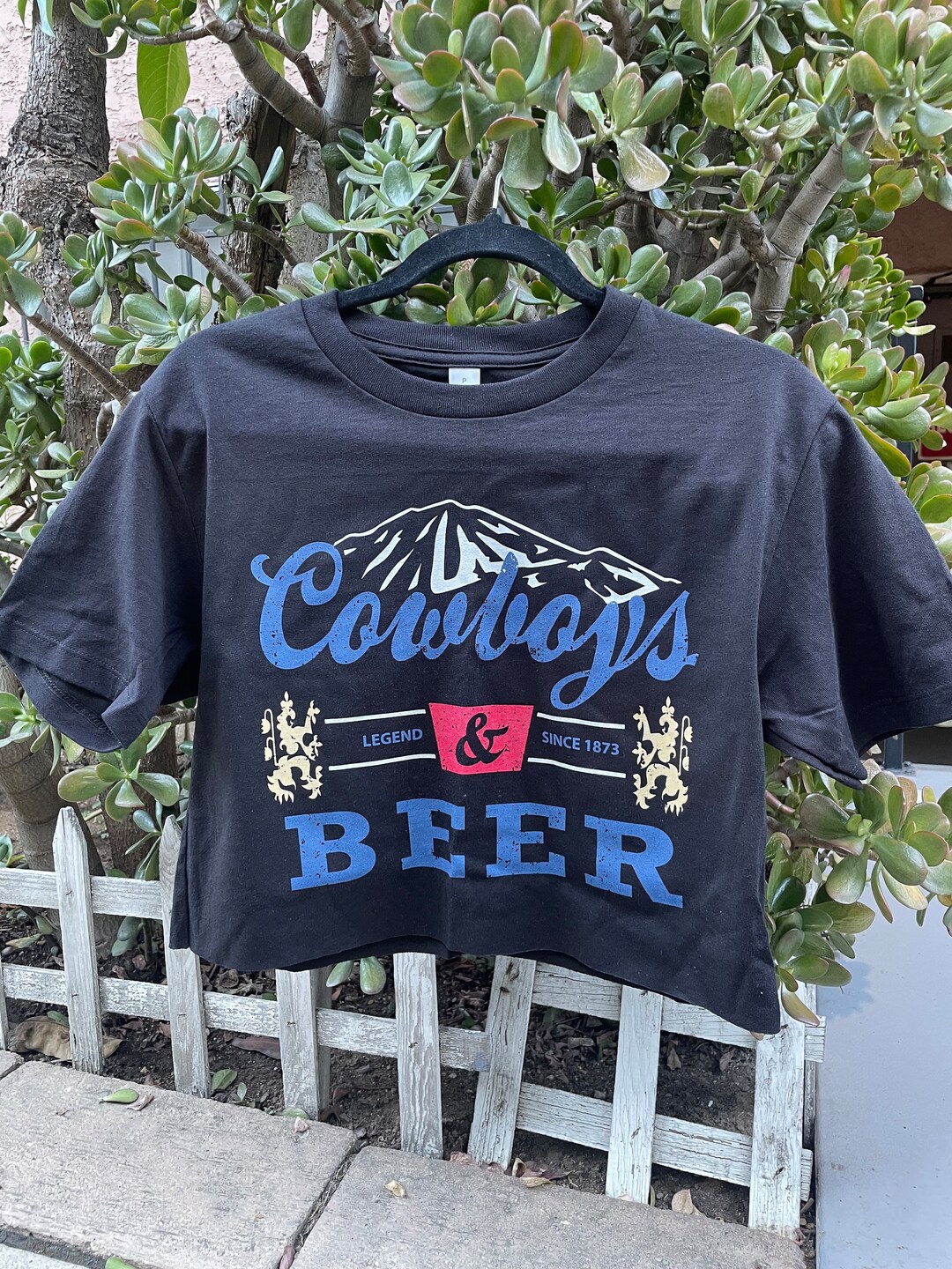 Cowboys & Beer Crop Top - Etsy