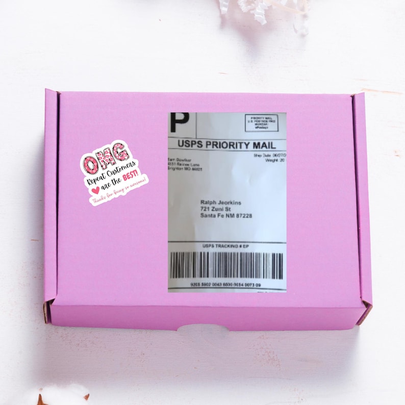 OMG Repeat Customers Are the Best Glossy Thank You Stickers for Small ...