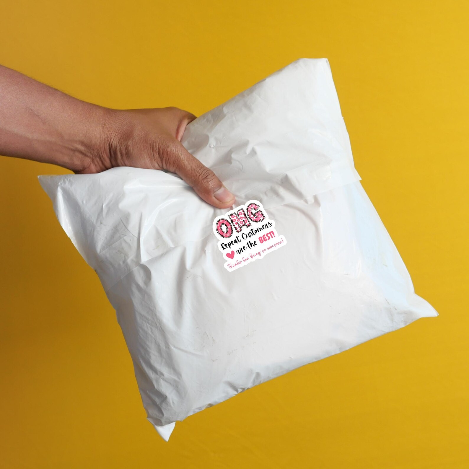 OMG Repeat Customers Stickers, Small Business Packaging, 48 Vinyl ...