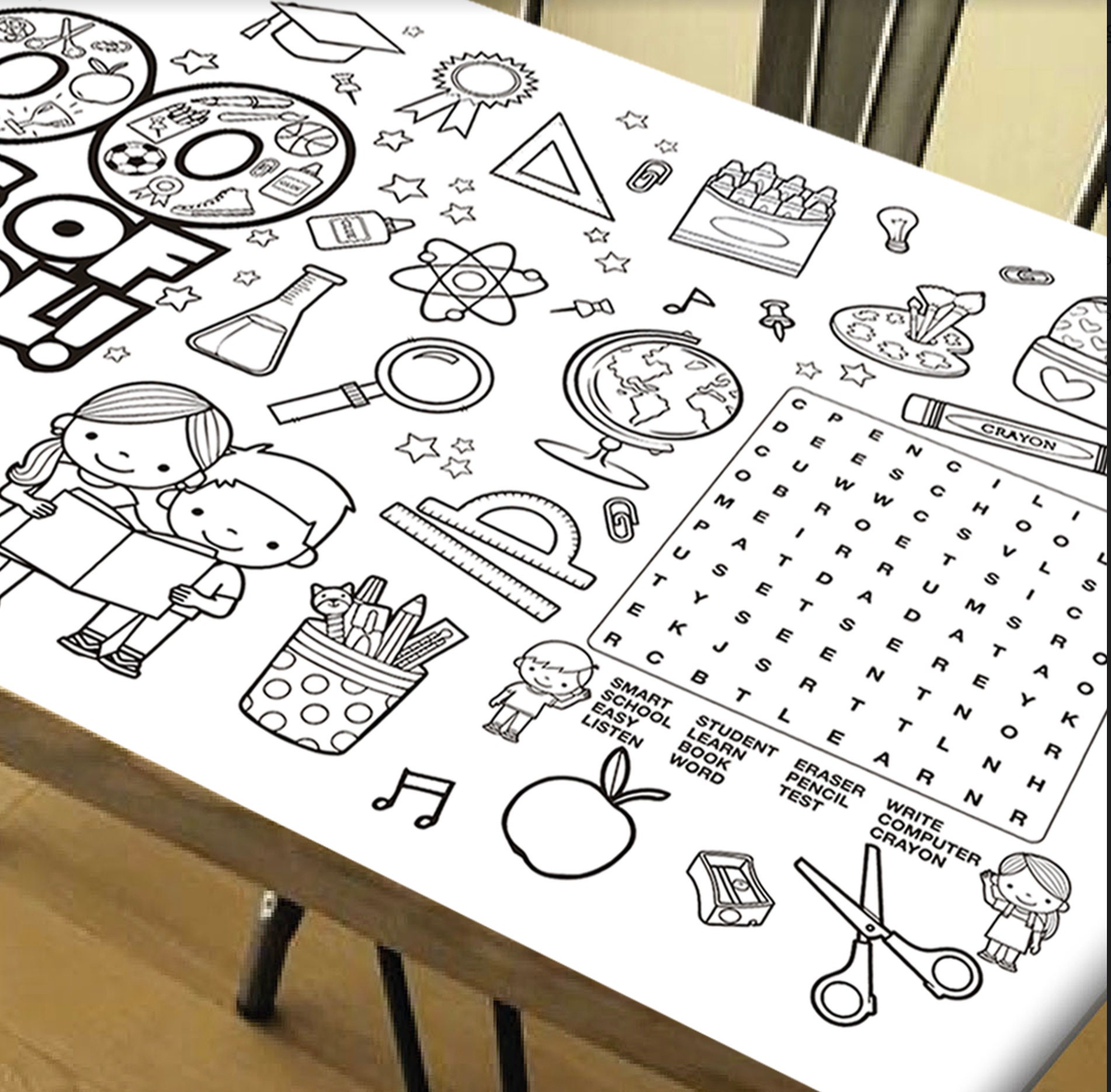 LARGE 100 Days of School Coloring Sheet | Customized GIANT 100 Days of ...