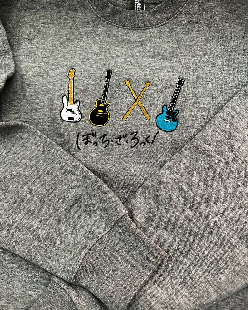 Bocchi Lonely Rocker Anime Hoodie Anime Embroidered Hoodie - Etsy