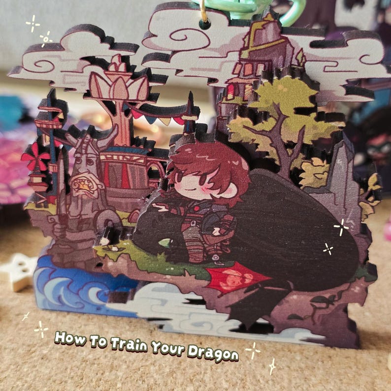 Multilayered Wooden Charms Pt2 - Batfam, E33, HTTYD, Arcane - Etsy