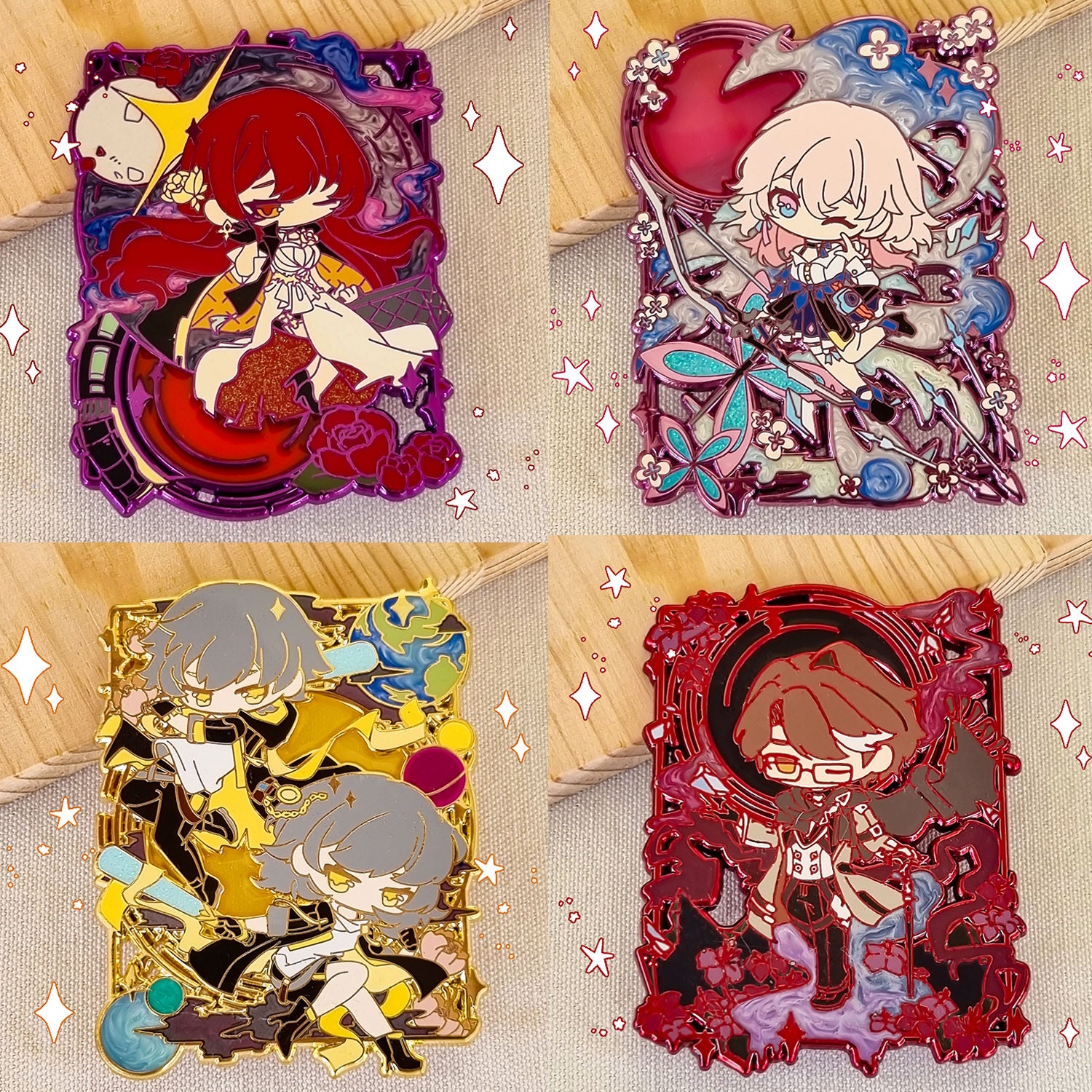 Honkai Starrail Deluxe Enamel Pin + Sticker Set - Etsy