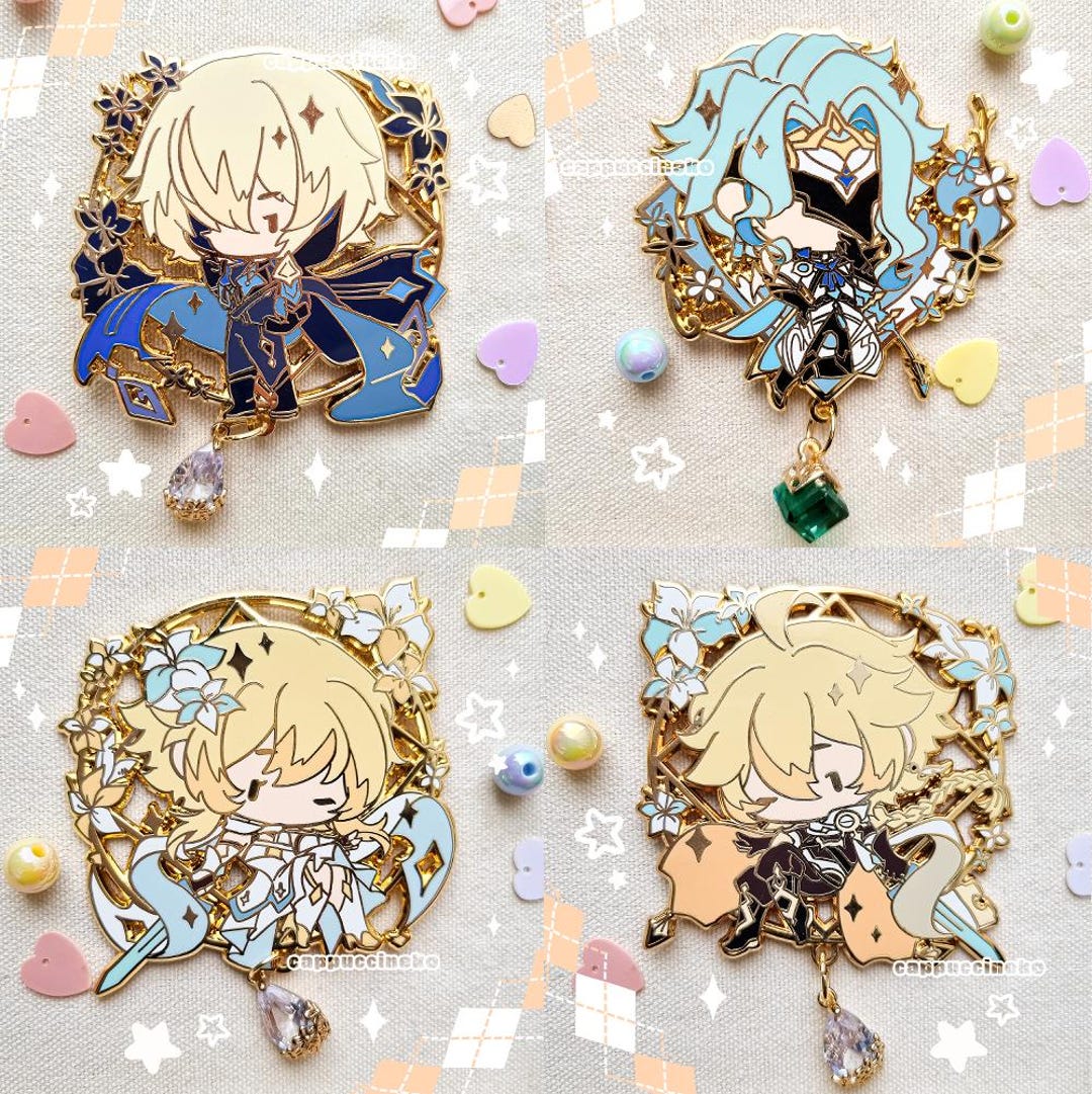 Genshin Impact Enamel Pin (aether, Lumine, Dainsleif, Dottore) - Etsy