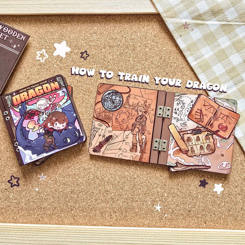 Multilayer Wooden Pin/magnet Book Series - BG3, Batfam, HP, HTTYD ...