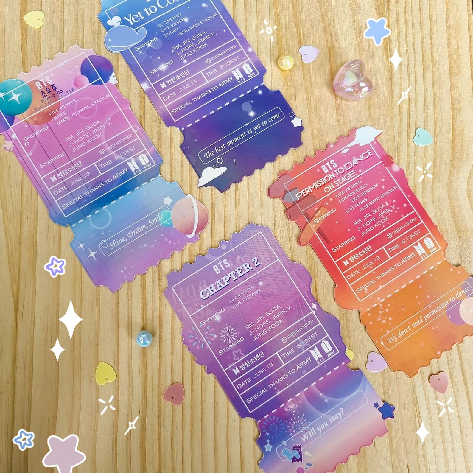BTS Holographic Mini Ticket - Etsy