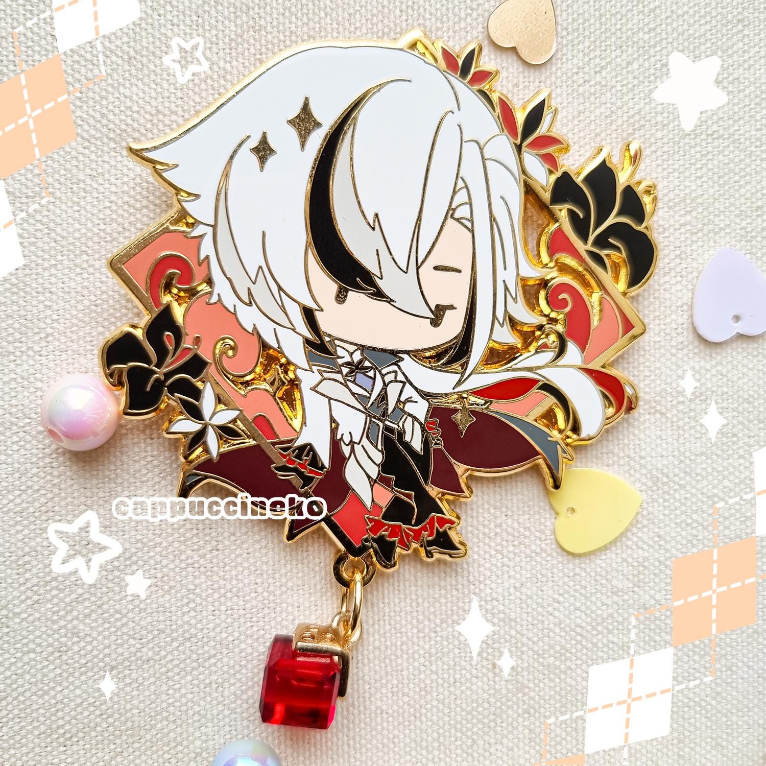 Genshin Impact Enamel Pin (furina, Lyney, Lynette, Arlecchino) - Etsy