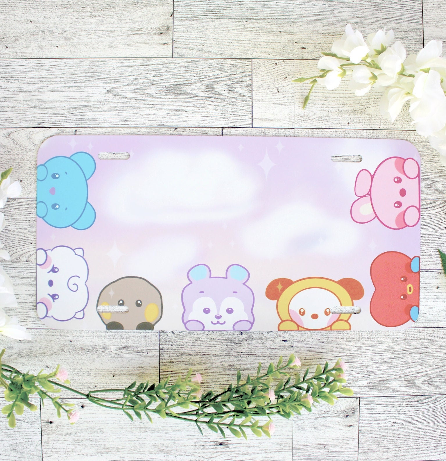 BTS Kpop BT21 Vanity License Plate Tag for Car - Etsy