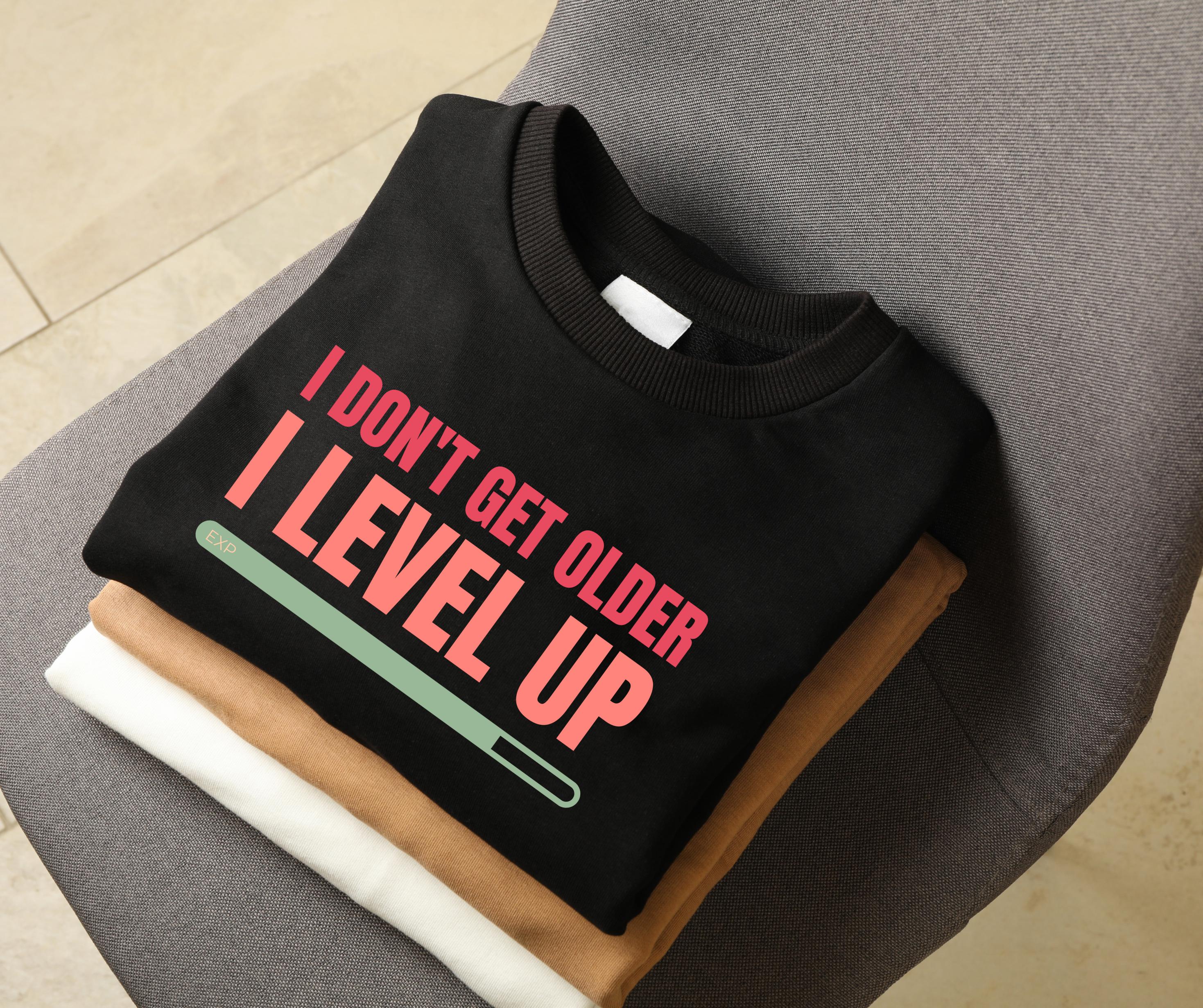 Funny Level up Birthday Quote: T-shirt & Poster Design (PNG Digital ...