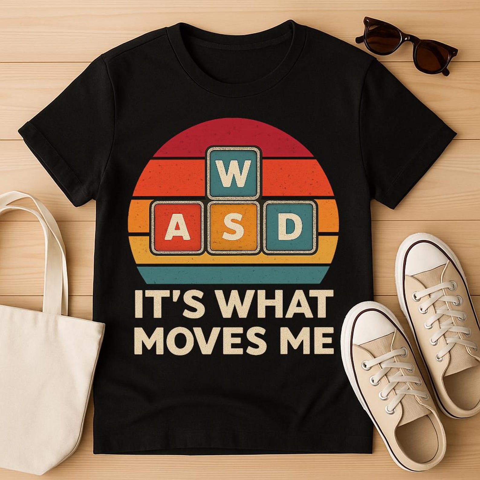 Retro Gamer PNG: WASD Keyboard - Vintage PC Gaming Clipart (digital ...