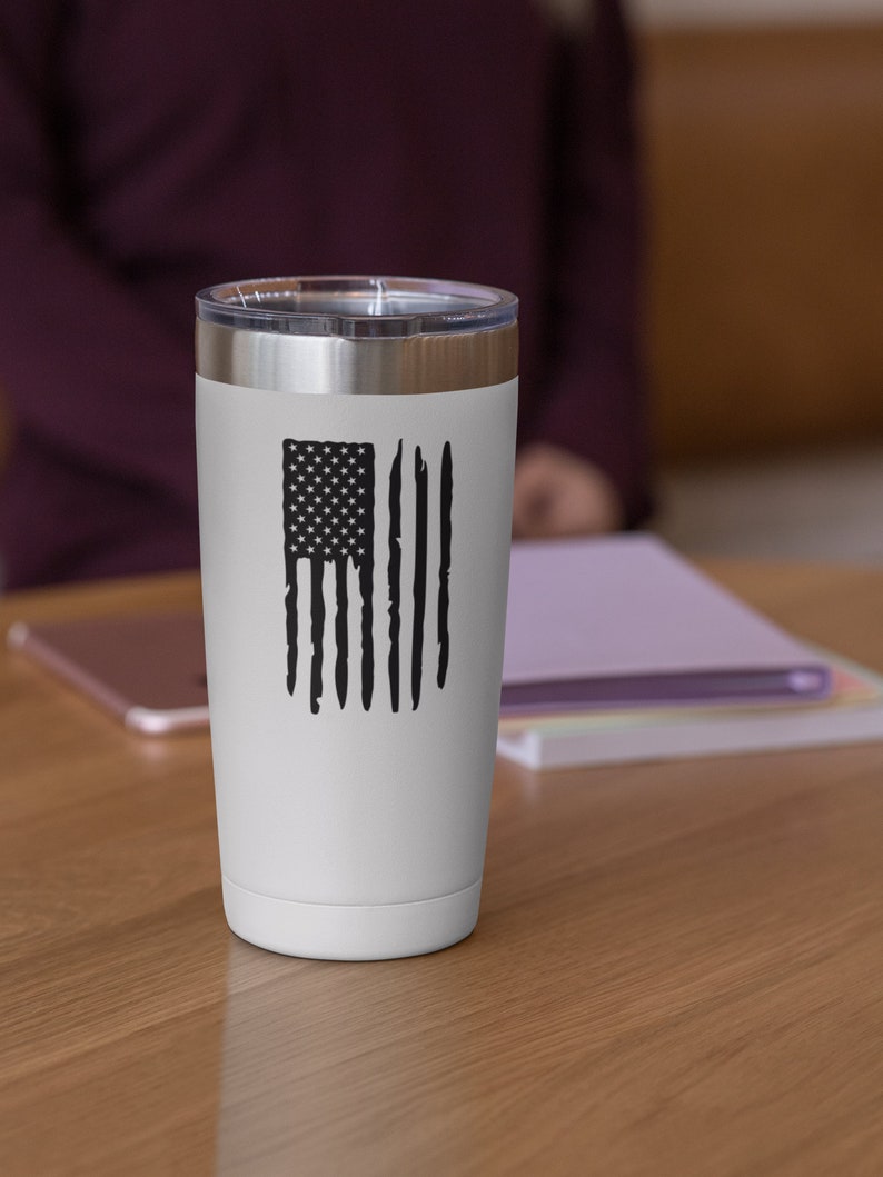 American Flag Decal With Thin Red/blue Line Patriotic Vinyl Sticker for ...