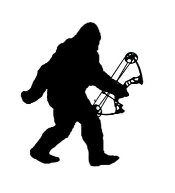 Sasquatch Bow Hunter Vinyl Decal - Bigfoot Archery Sticker - Outdoor ...