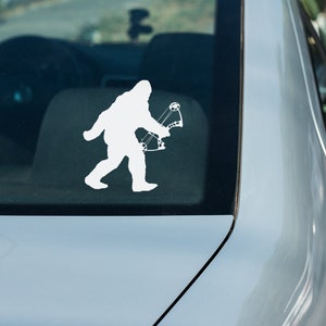 Sasquatch Bow Hunter Vinyl Decal - Bigfoot Archery Sticker - Outdoor ...