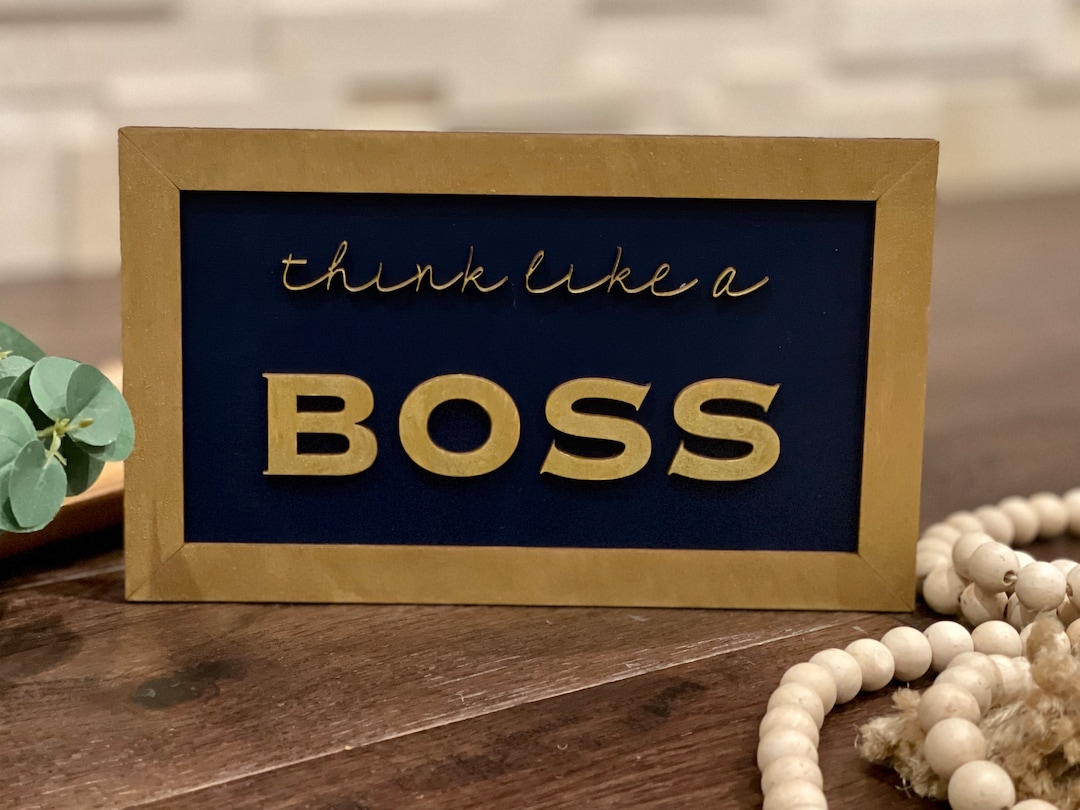 Think Like A Boss Digital File, Boss Quote, Business Office Wall Sign ...