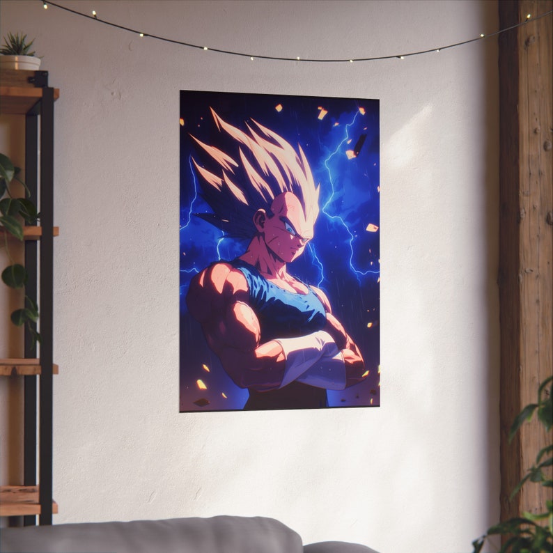 Vegeta Super Saiyan Poster Dragon Ball Z Inspired Art Print - Etsy