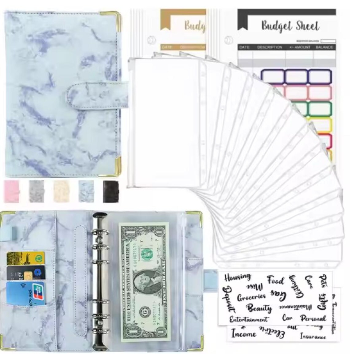 Marble Cash Stuffing Binder: Starter Pack - Etsy