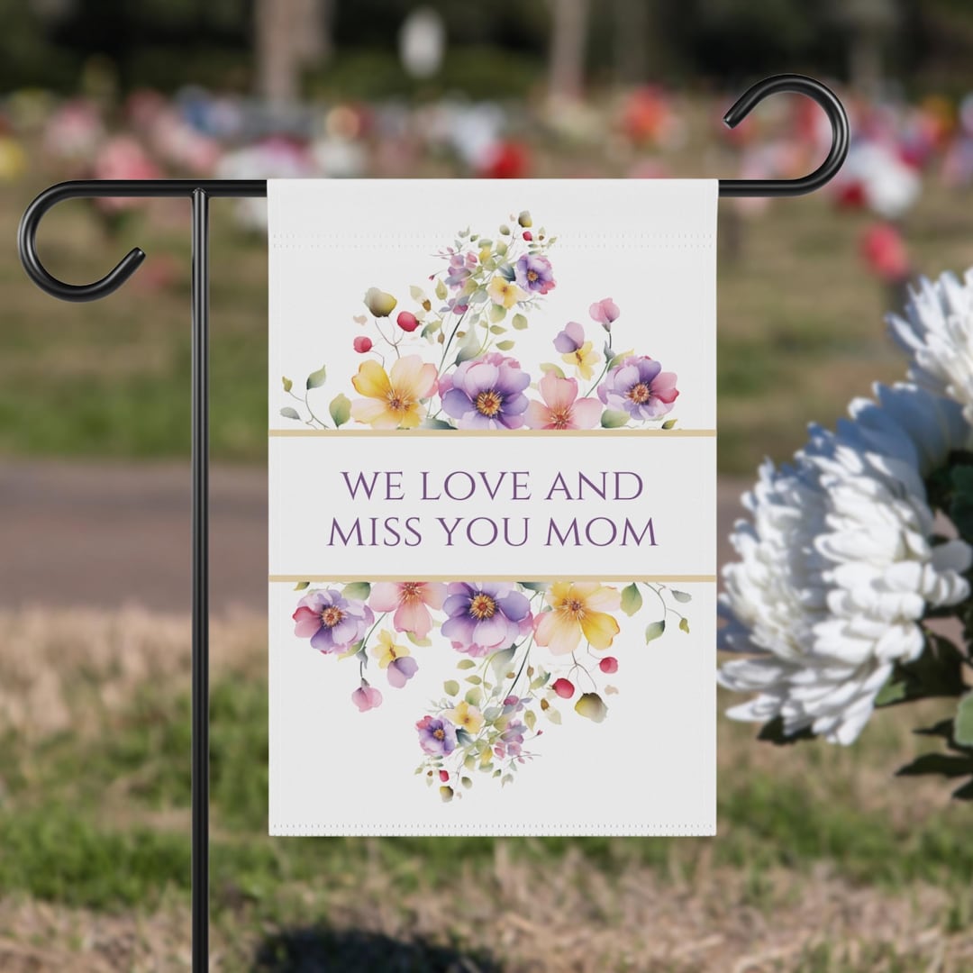 Spring Personalized Memorial Garden Flag, Floral Custom Cemetery/grave ...