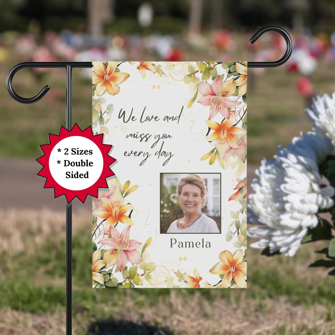 Personalized Spring Memorial Garden Flag, Remembrance Gift, Loss of ...