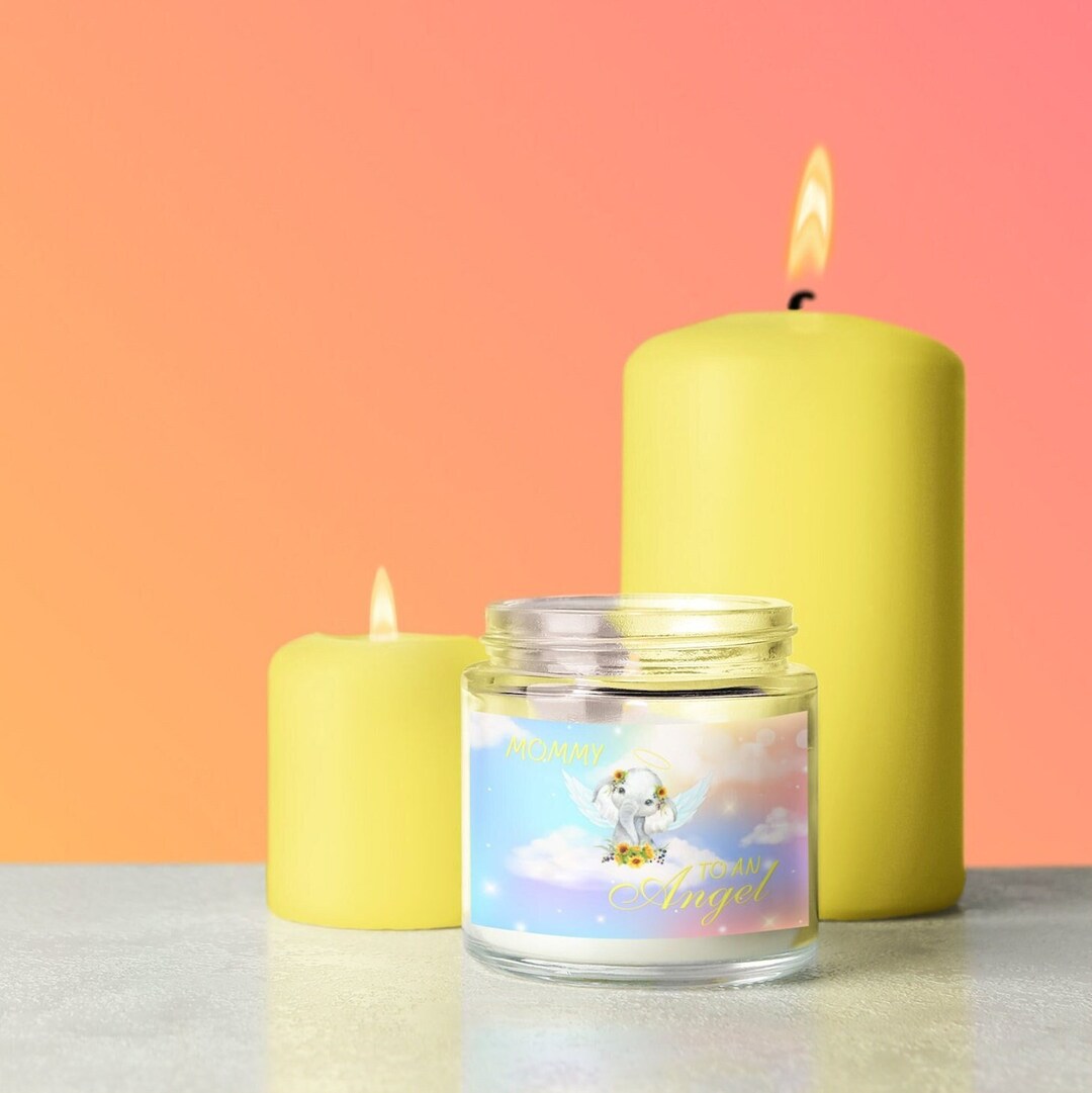Personalized Loss of Child Memorial Candle, Mommy to an Angel Baby ...